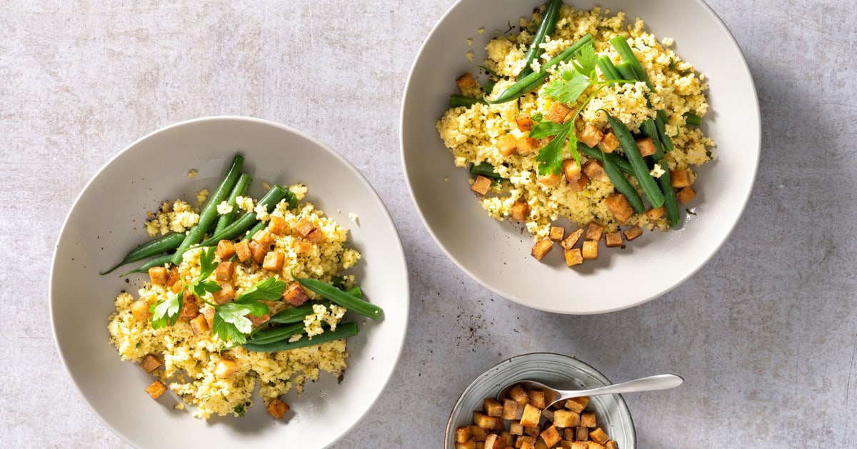 Recette: Taboulé aux haricots verts et croûtons de tofu | Migros iMpuls