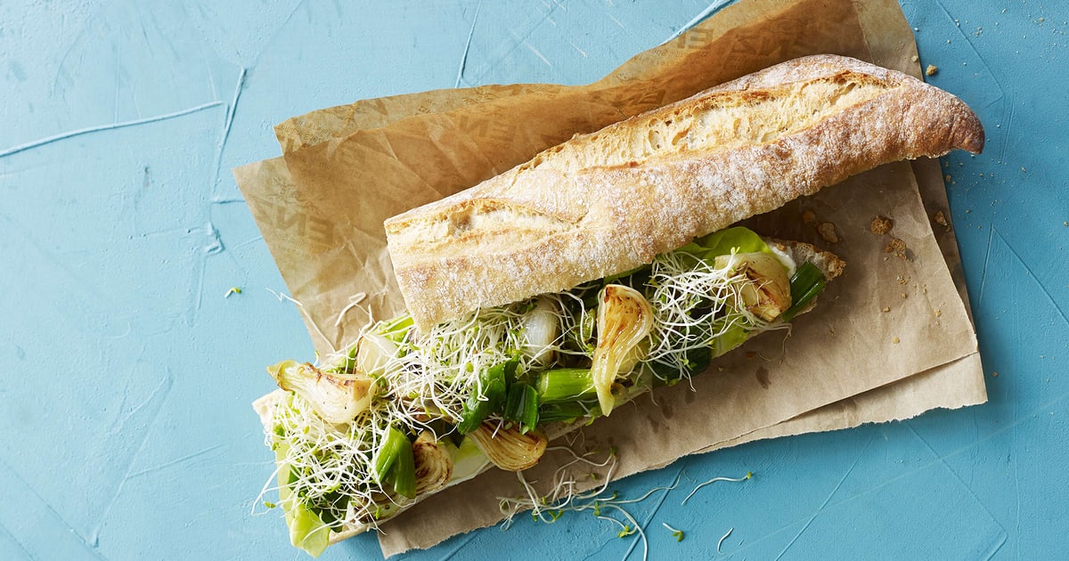 Sandwich au fromage frais et aux oignons nouveaux | Recette