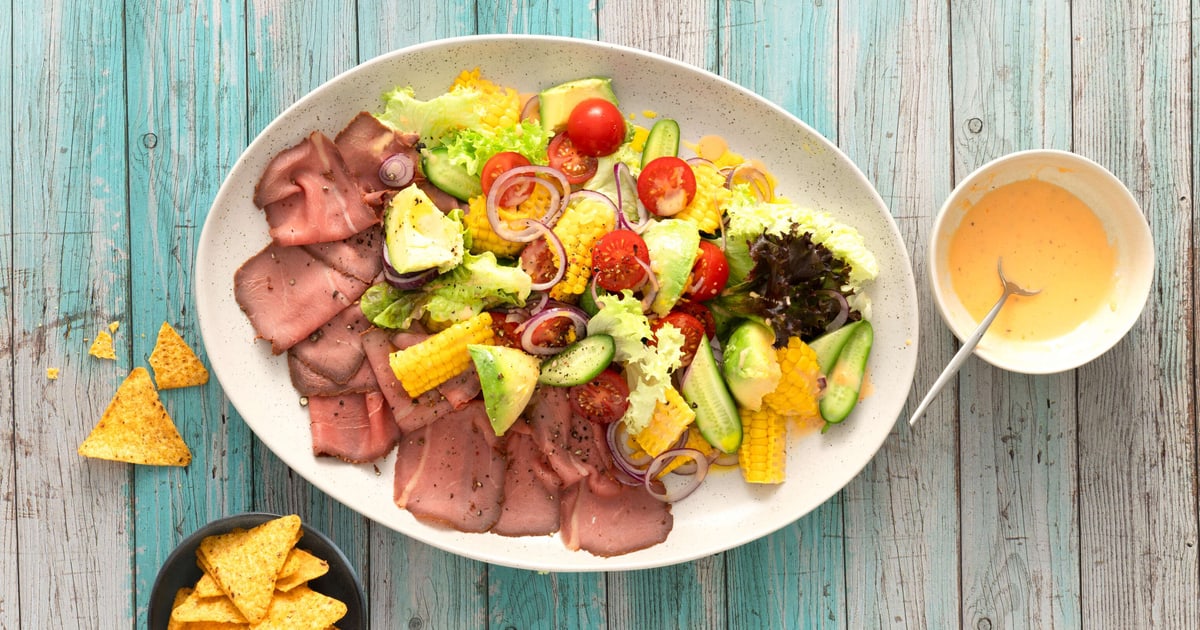 Roast beef con mais e avocado | Ricetta