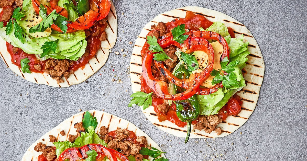 Open-Wrap mit Grill-Peperoni | Rezept