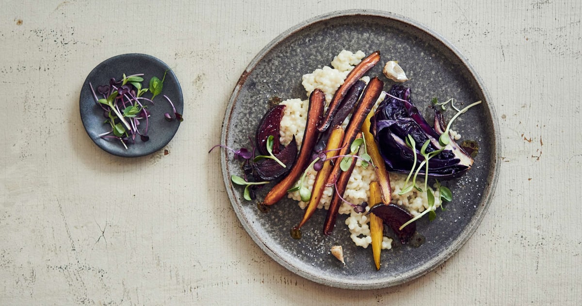 Rollgerste mit geröstetem Gemüse | Rezept