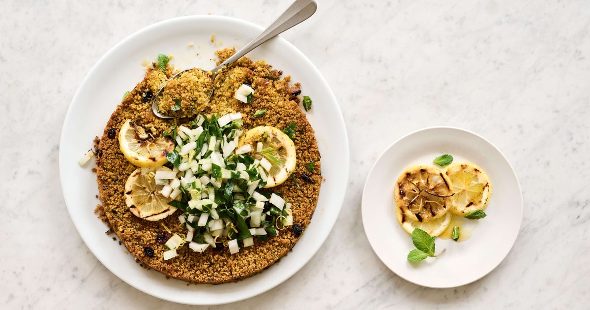 Couscous-Cake mit Krautstielsalat | Rezept