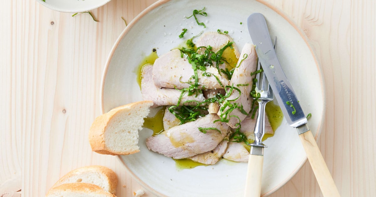 Kaltes Kalbfleisch mit Bärlauchöl | Rezept