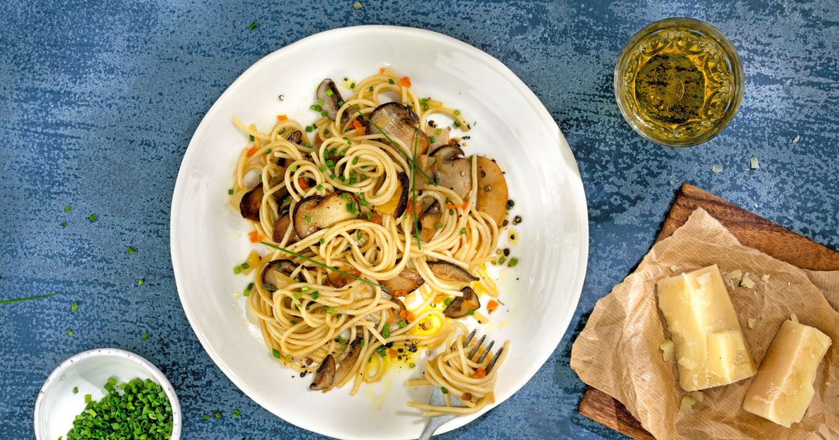 Spaghetti mit Pilzen | Rezept