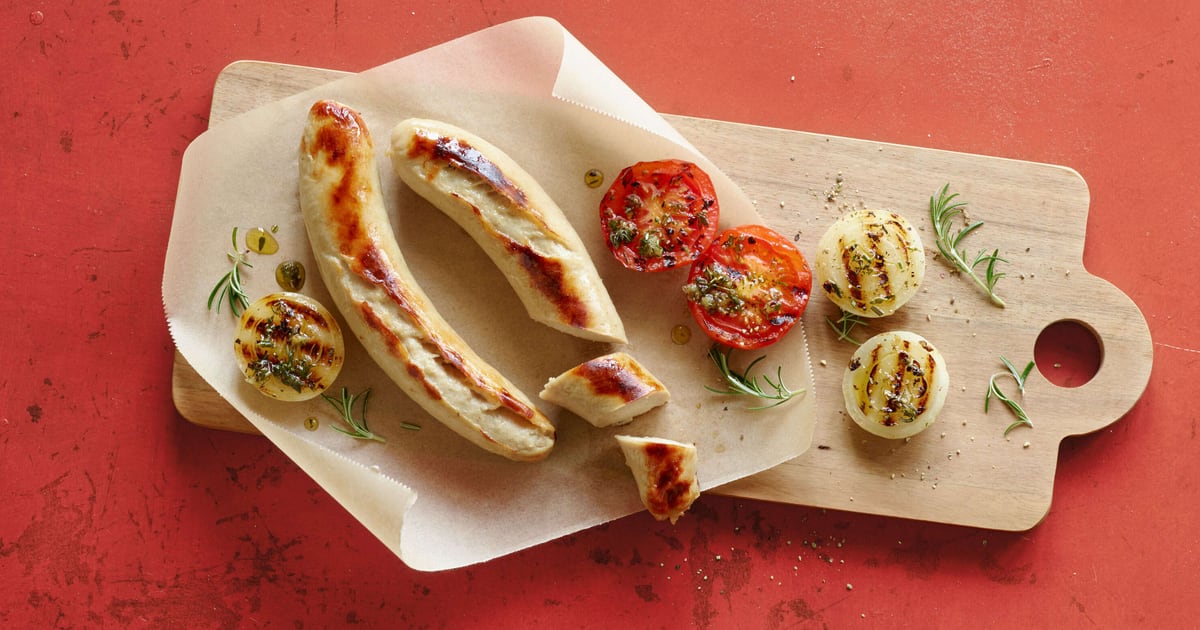 Bratwurst di vitello e verdure alla griglia | Ricetta