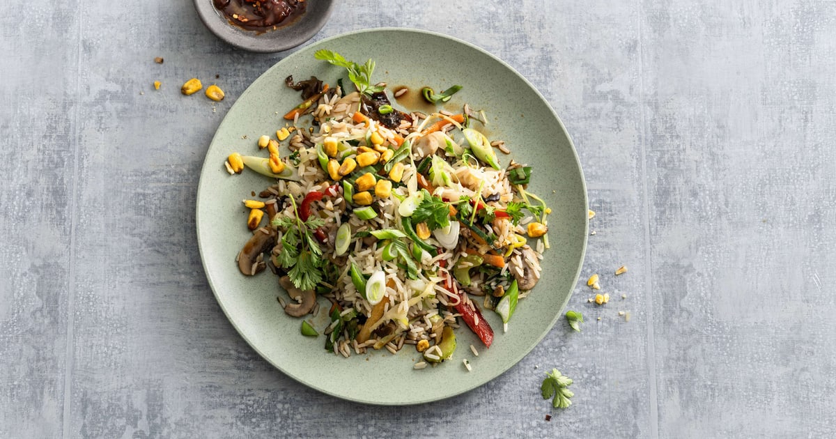 Gemüsereis mit Crunchy-Mais | Rezept