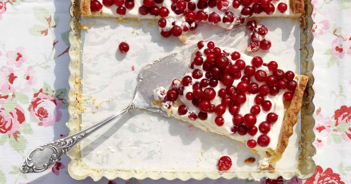 Tarte à la crème et aux groseilles rouges | Recette