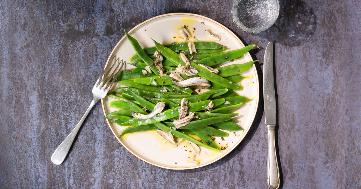 Grüne Cocobohnen mit Sardellen | Rezept