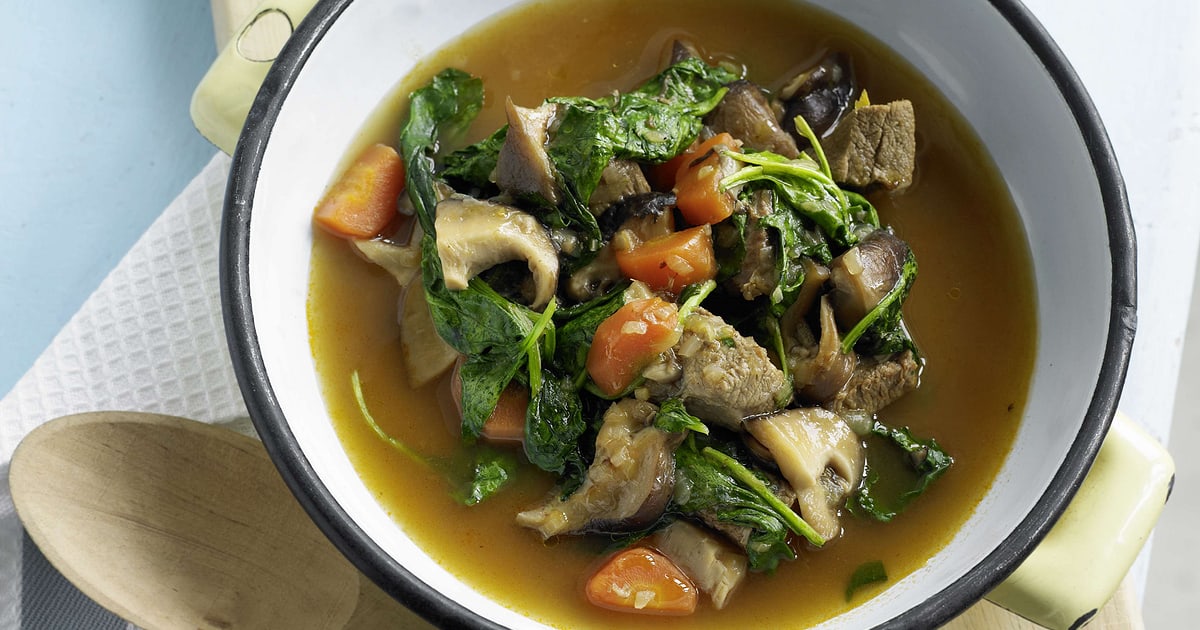 Kalbsragout mit Spinat | Rezept