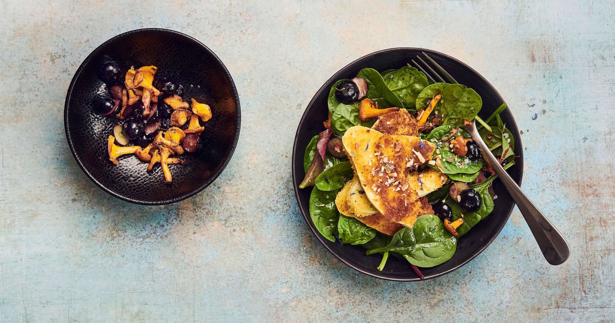 Gebackener Patisson auf Salat | Rezept