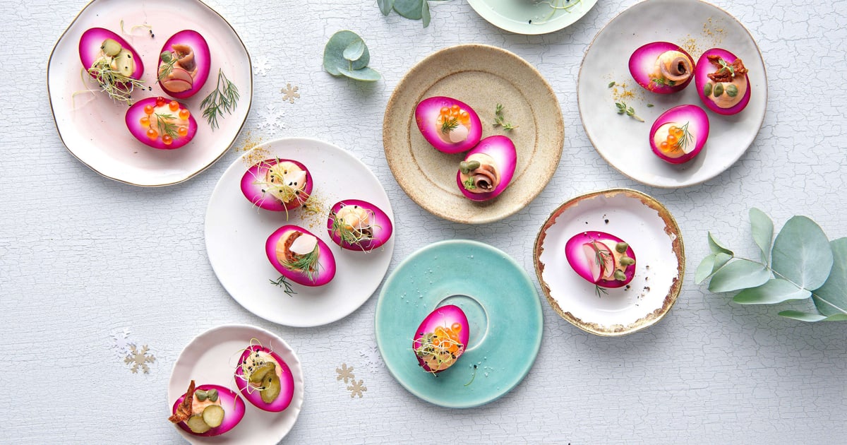 Œufs mimosa à la betterave rouge | Recette