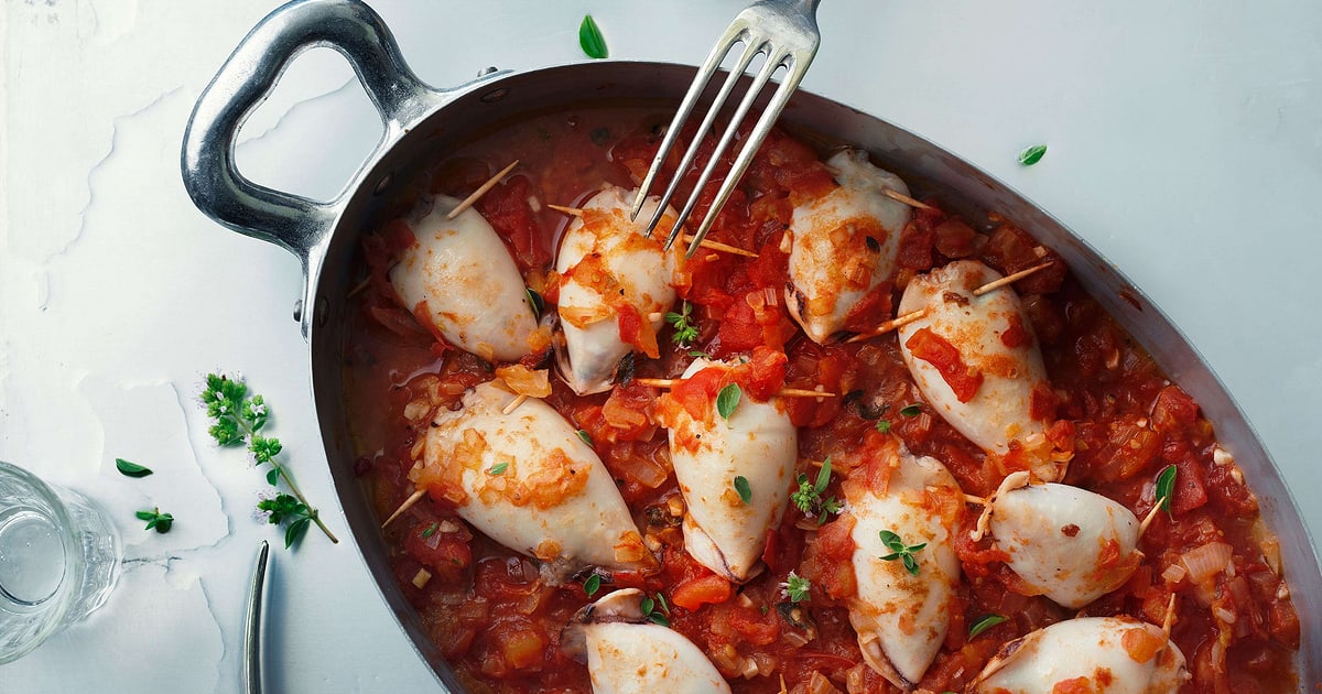 Gefüllte kleine Kalmare | Rezept