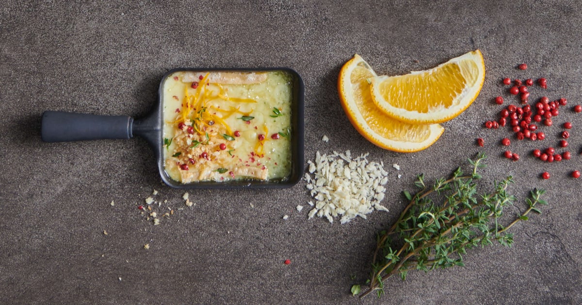 Raclette avec topping au panko et à l'orange | Recette