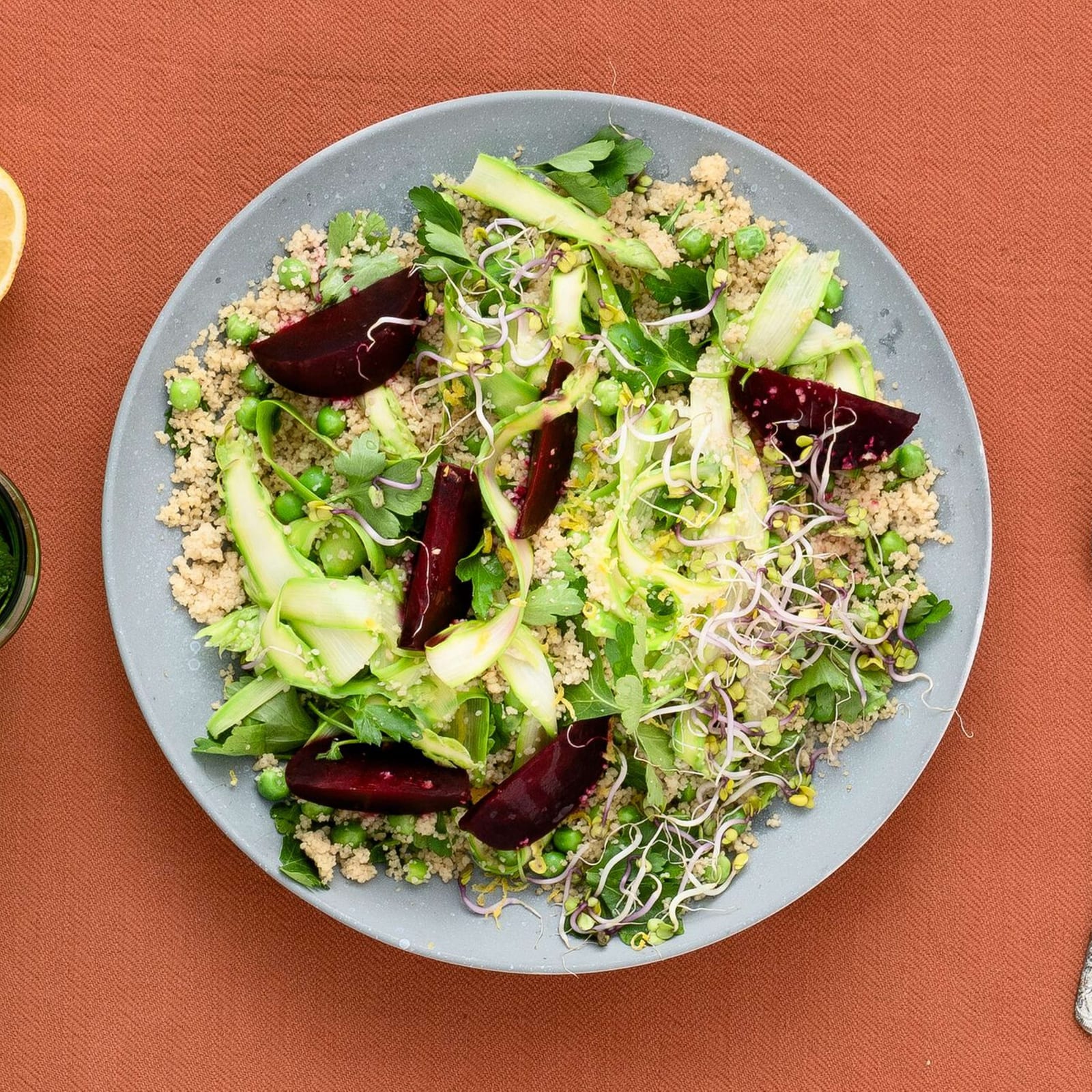 Couscous aux fines herbes, au melon et à la pastèque | Recette