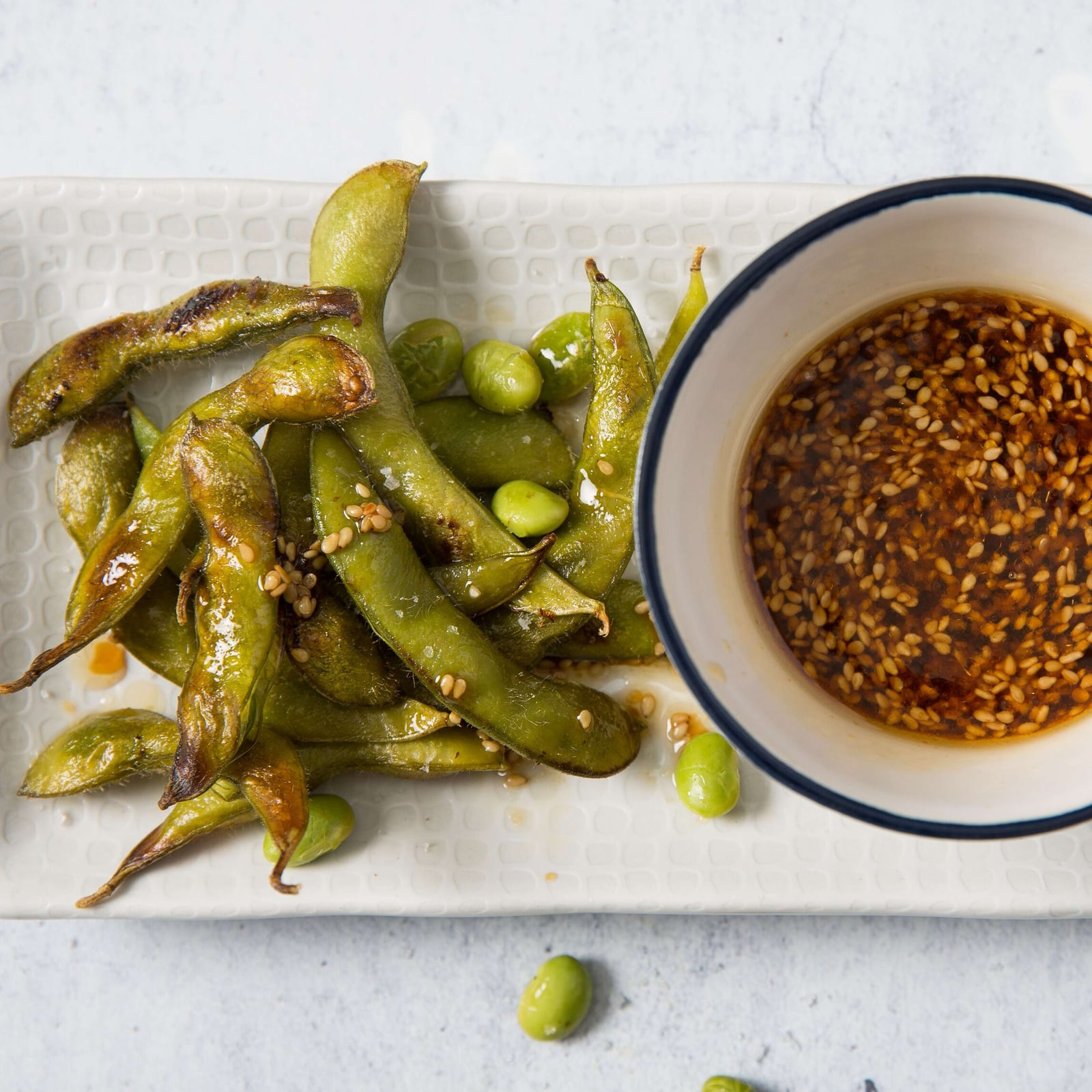 Edamame mit Wasabi-Dip | Rezept