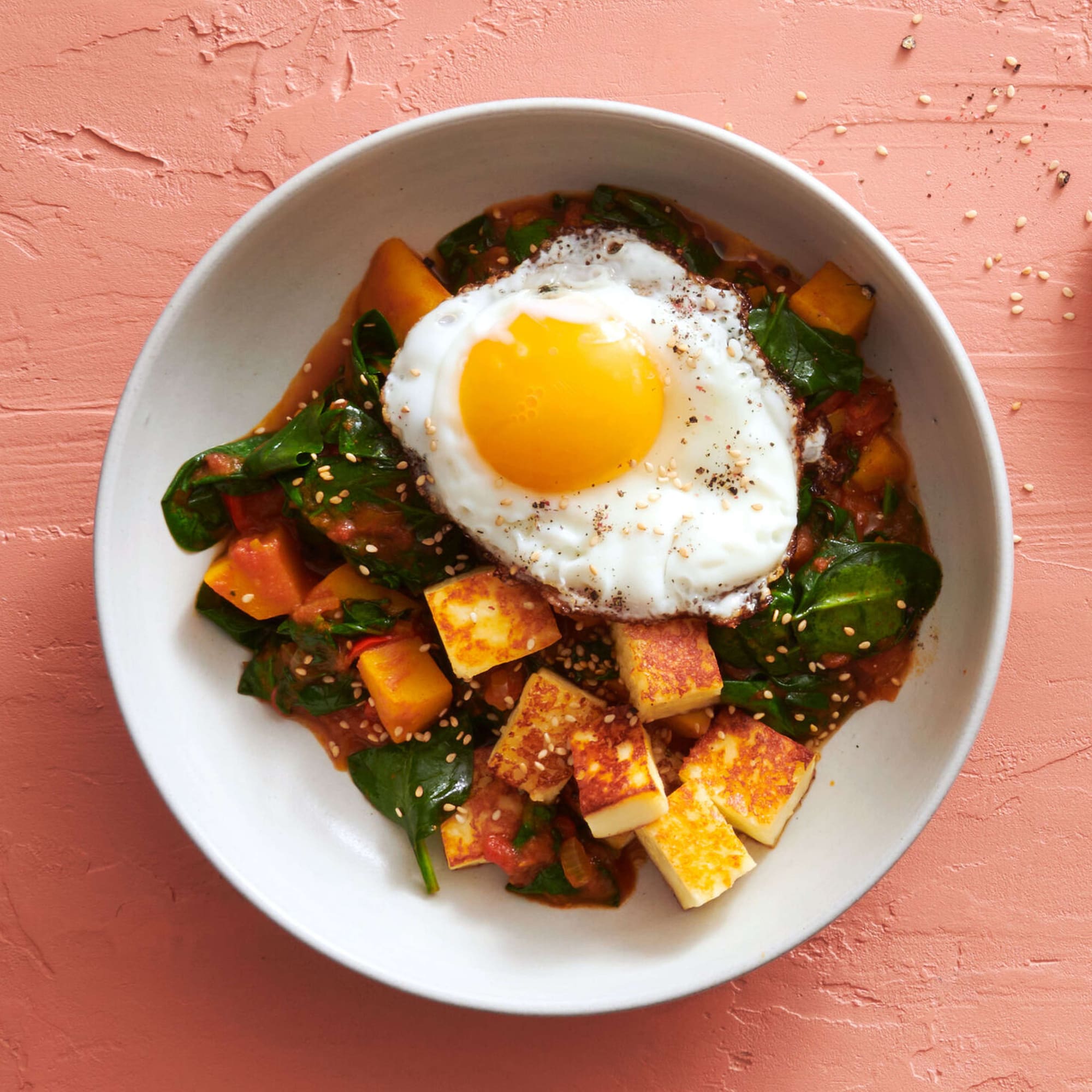 Crevetten auf Reis-Frittata | Rezept