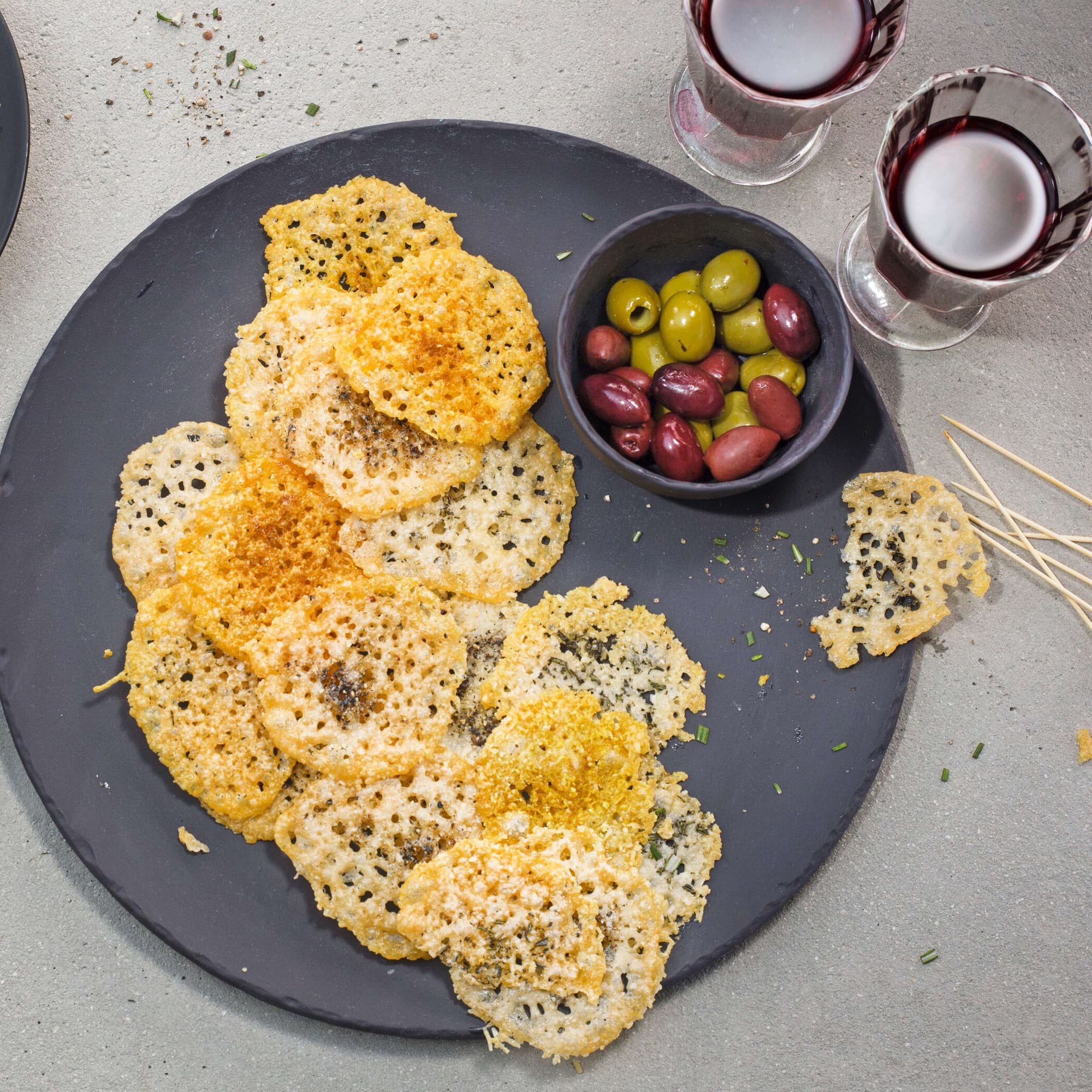 Chips de parmesan au romarin | Recette