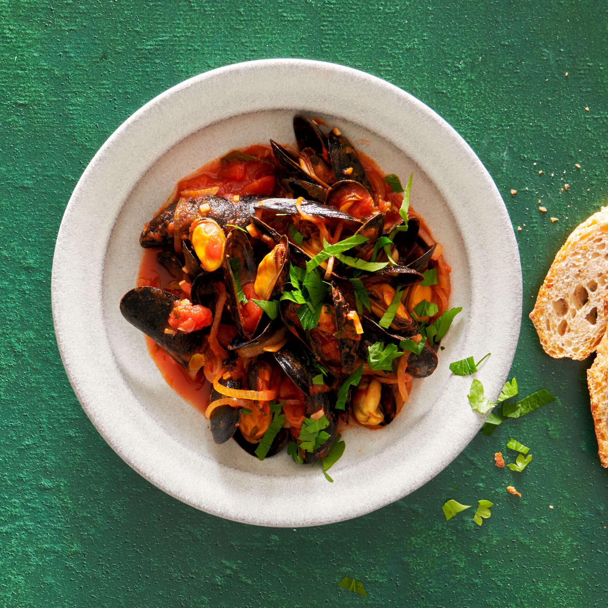 Miesmuscheln mit Speck | Rezept