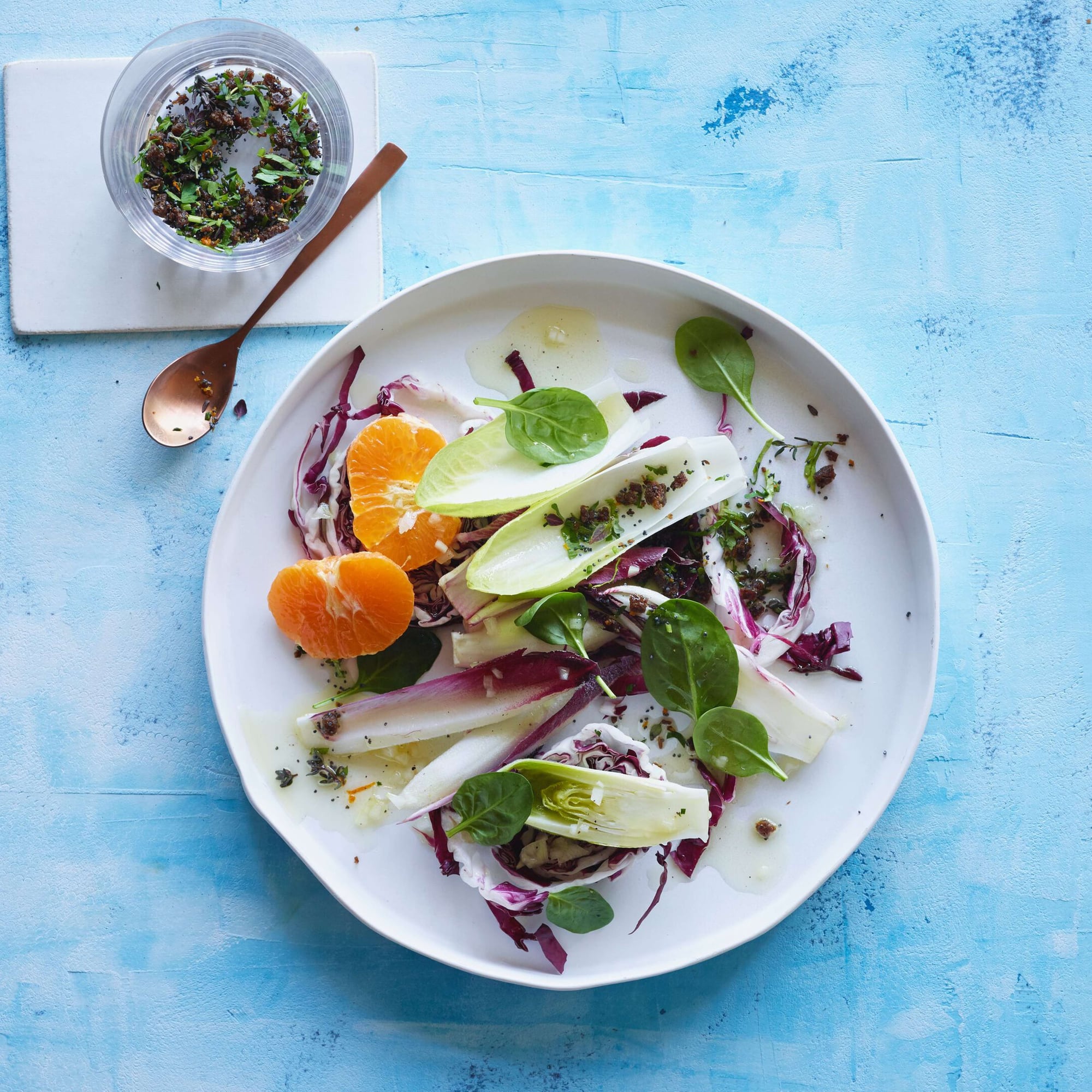 Chicorée mit Orangen und Burrata | Rezept