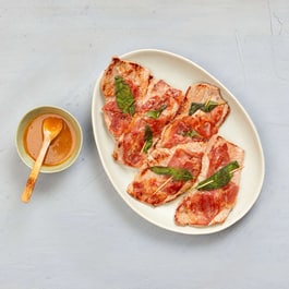 Zander-Saltimbocca mit Prosciutto crudo San Pietro | Rezept