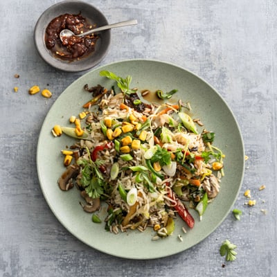 Gebratener Reis mit Gemüse | Rezept