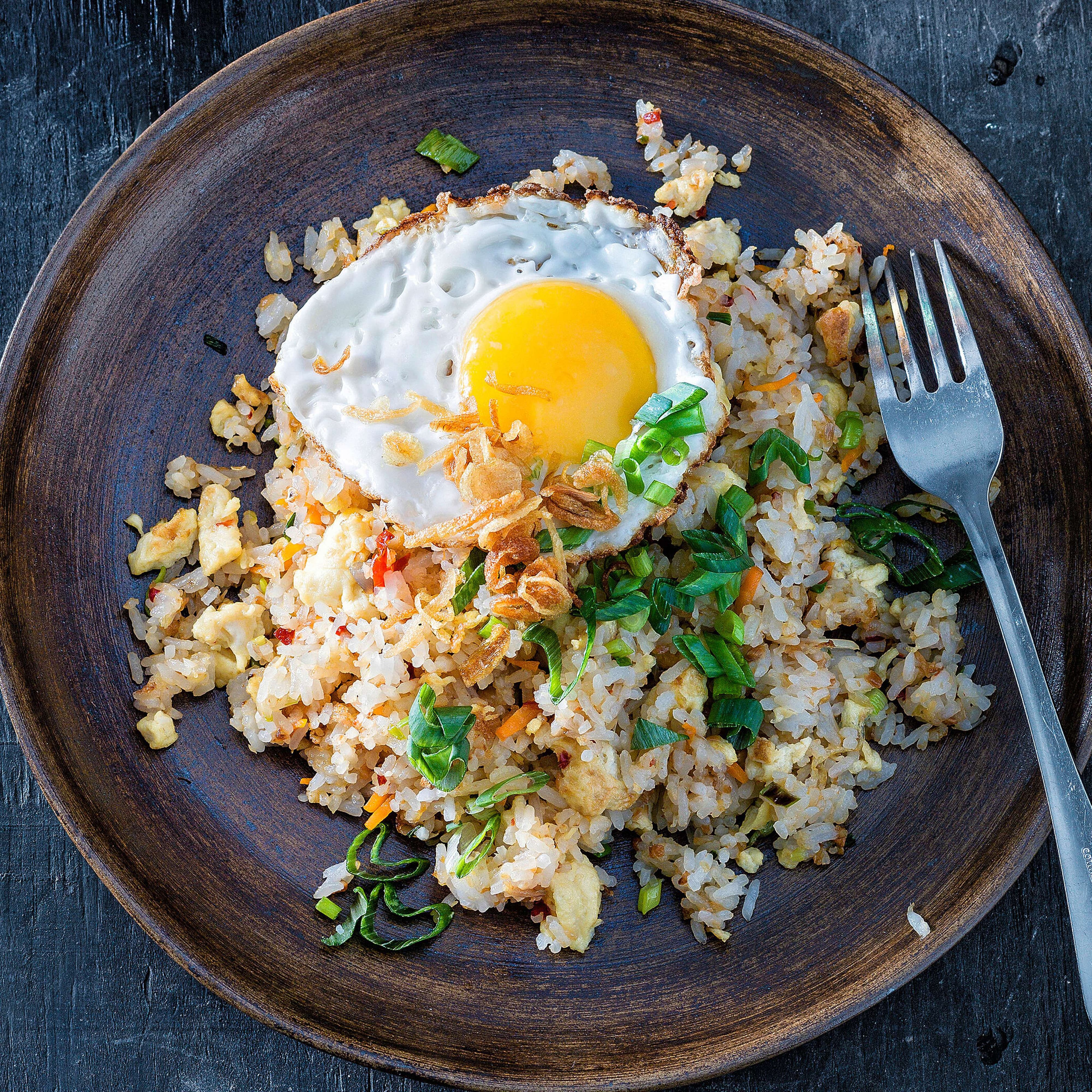 Gebratener Reis mit Crevetten | Rezept