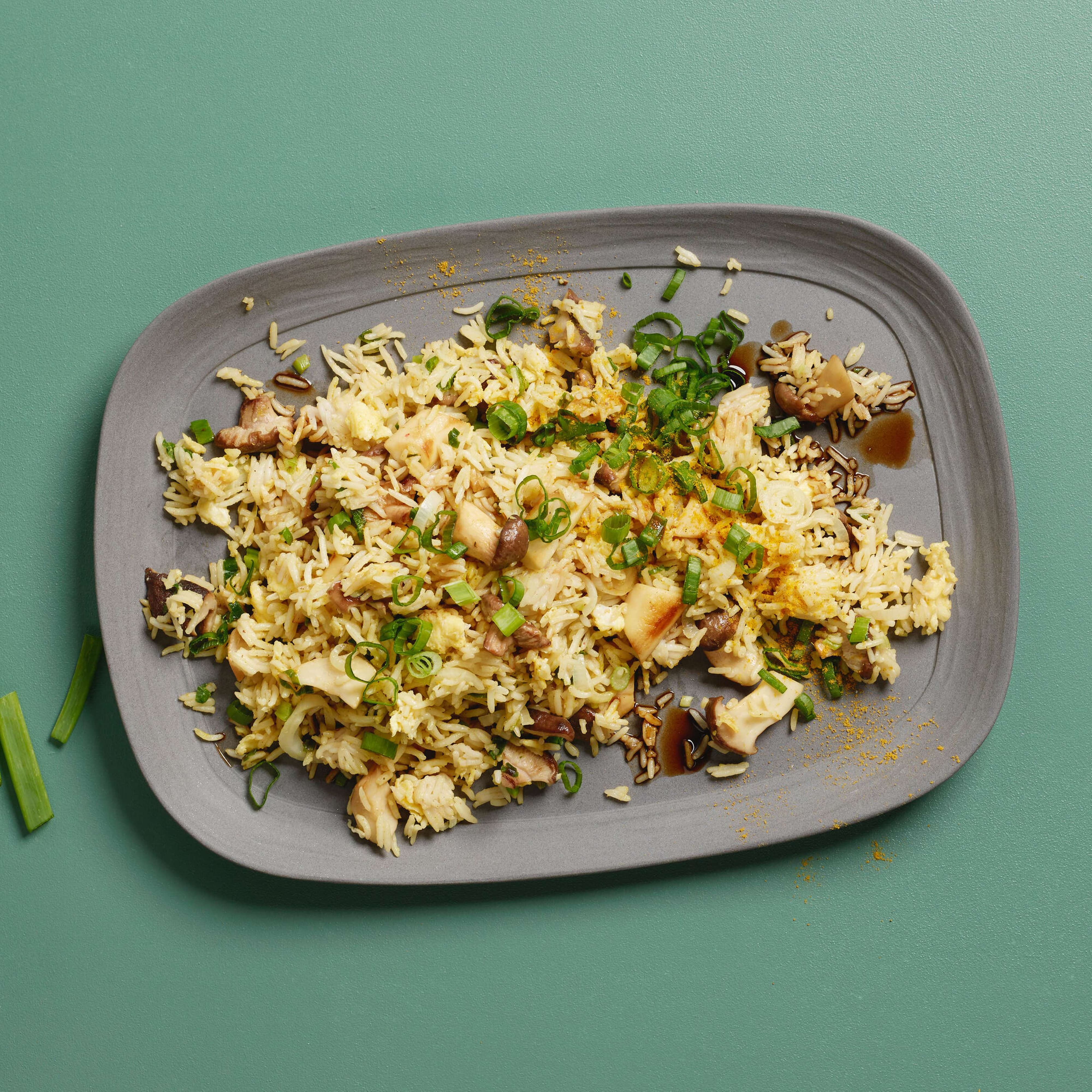 Crevetten auf Reis-Frittata | Rezept