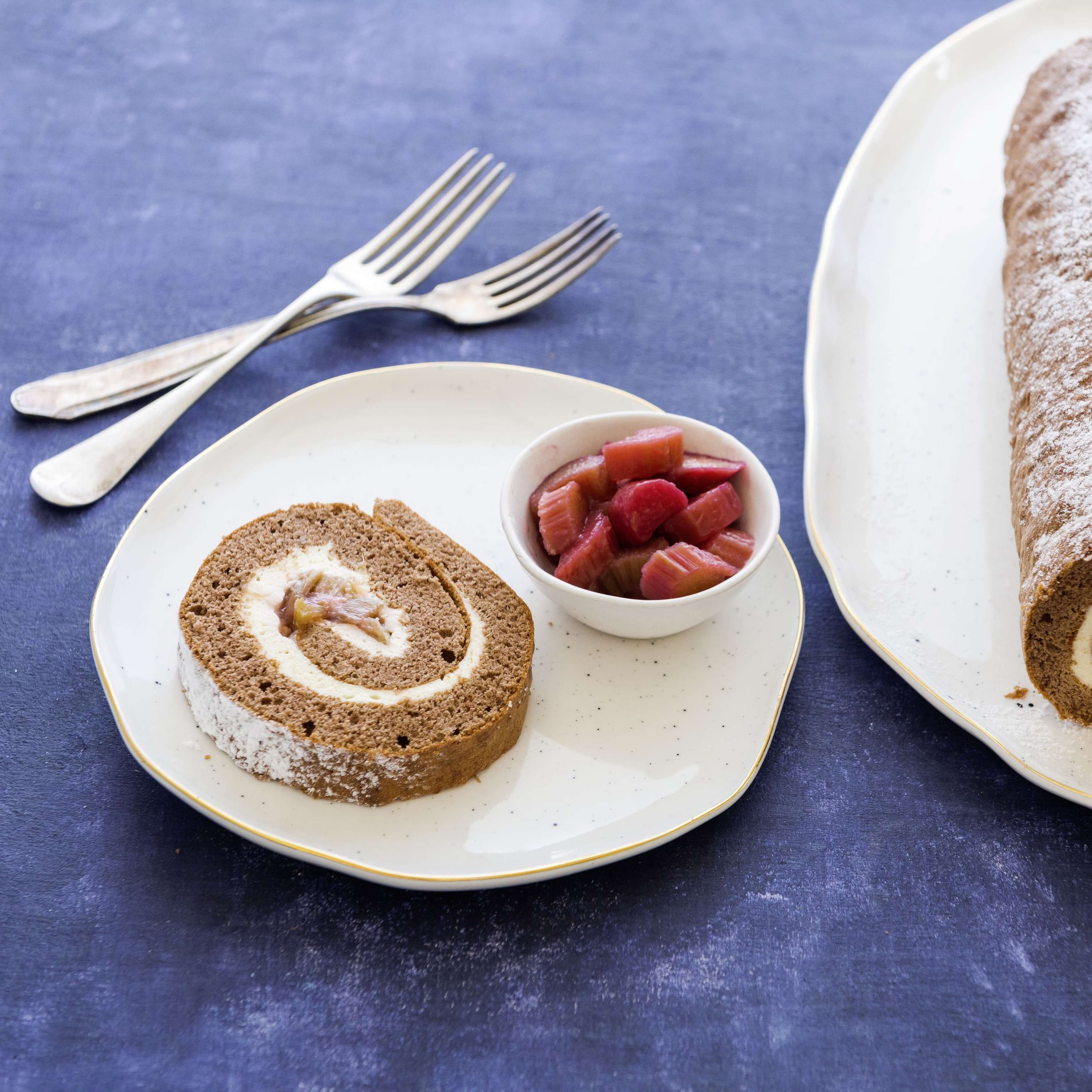 Mousse à la rhubarbe avec compote de rhubarbe | Recette