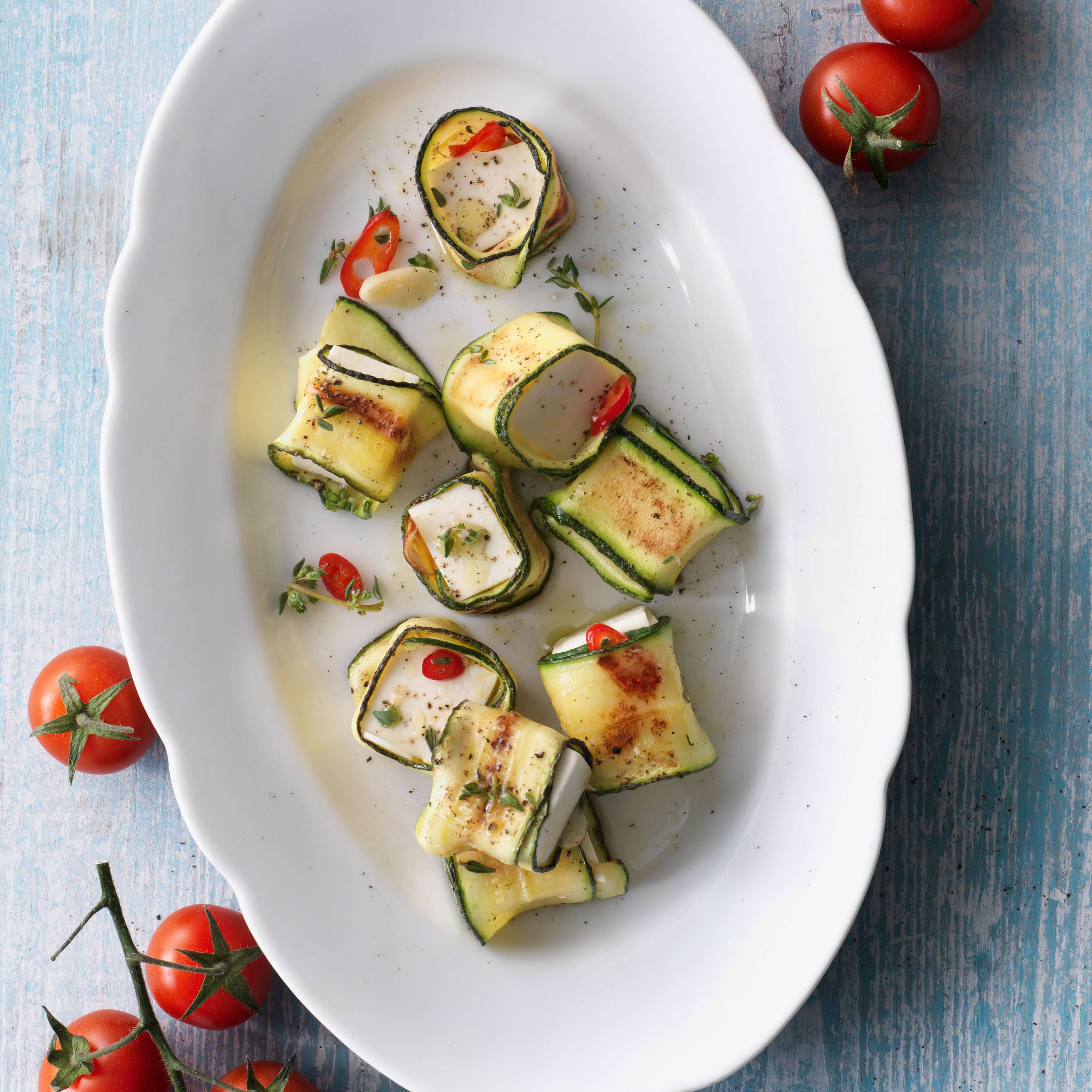 Überbackene Käse-Zucchetti | Rezept