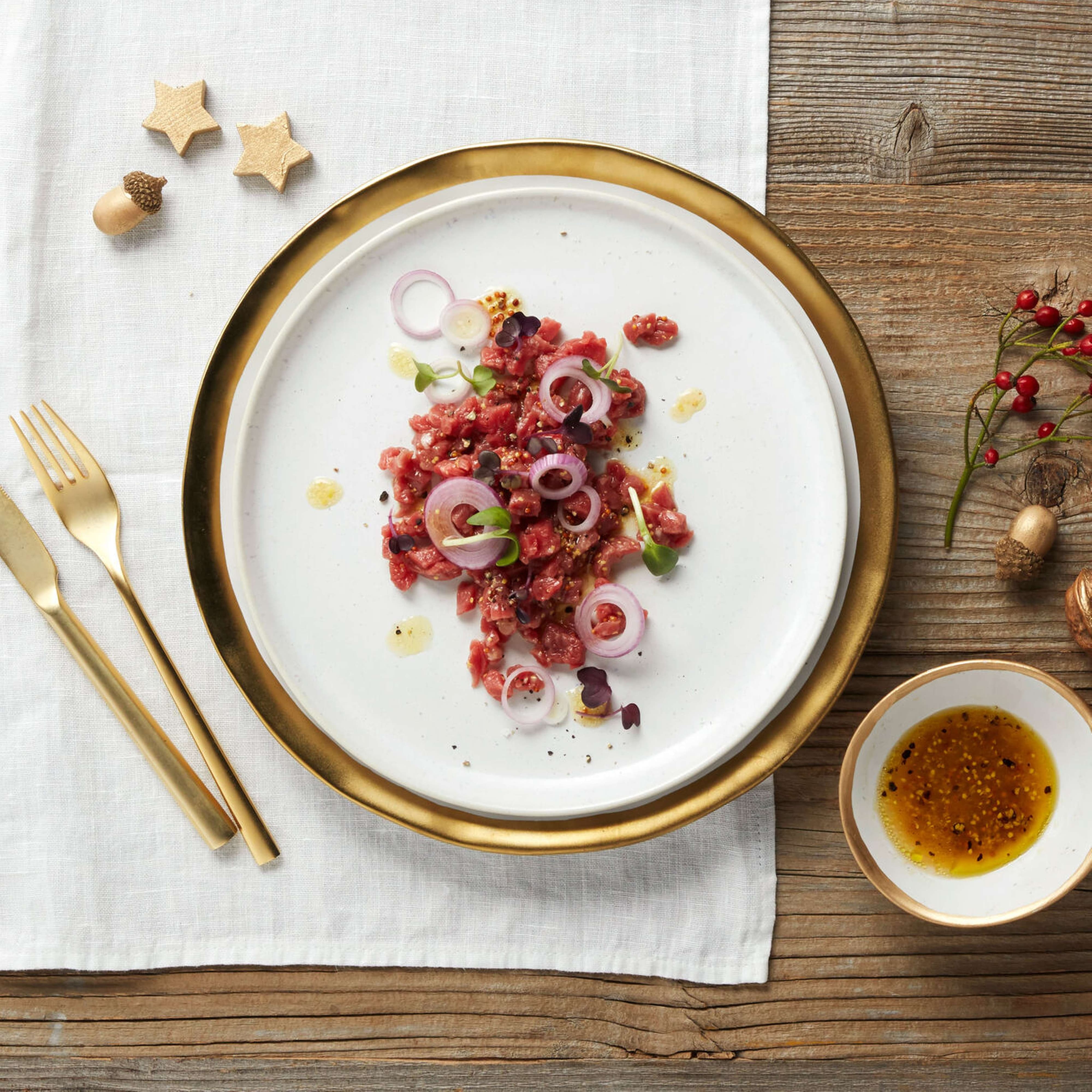 Kalbs-Carpaccio mit Trauben-Balsamico | Rezept