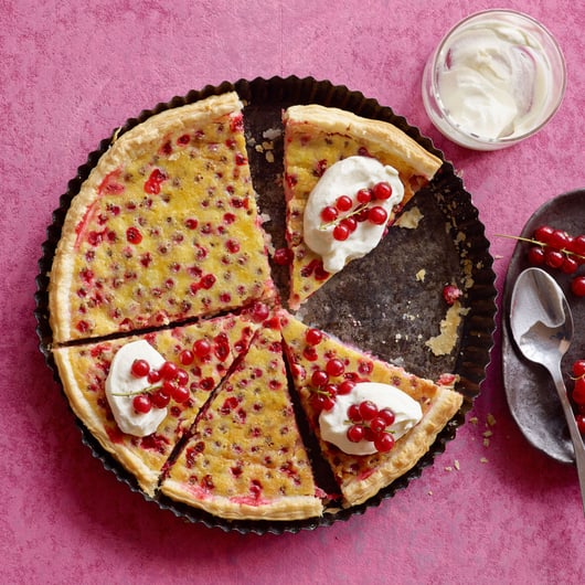 Tarte aux groseilles rouges et aux fraises | Recette
