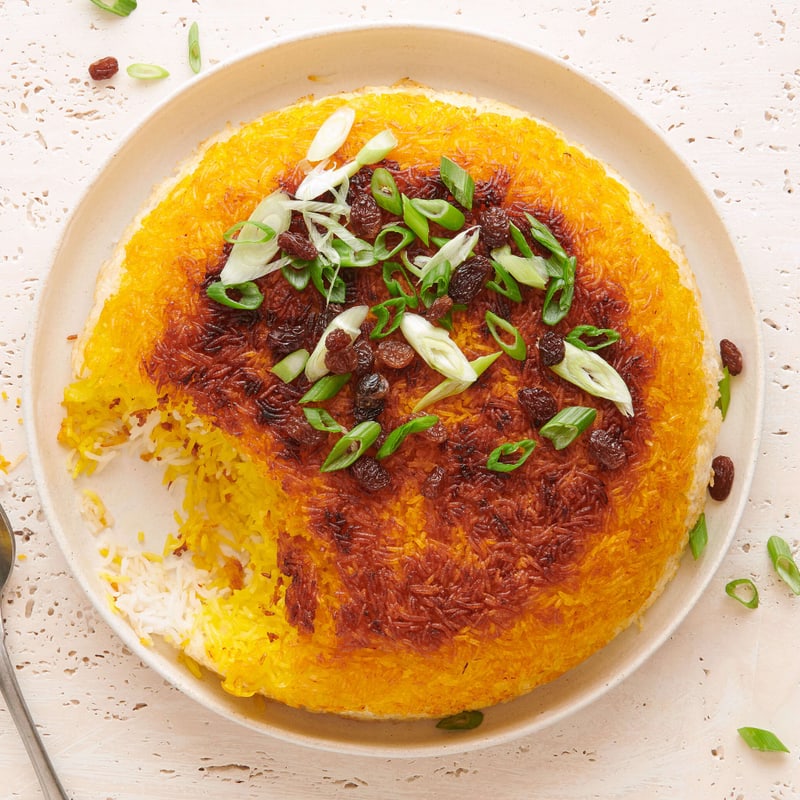 Knuspriger Safranreis | Rezept