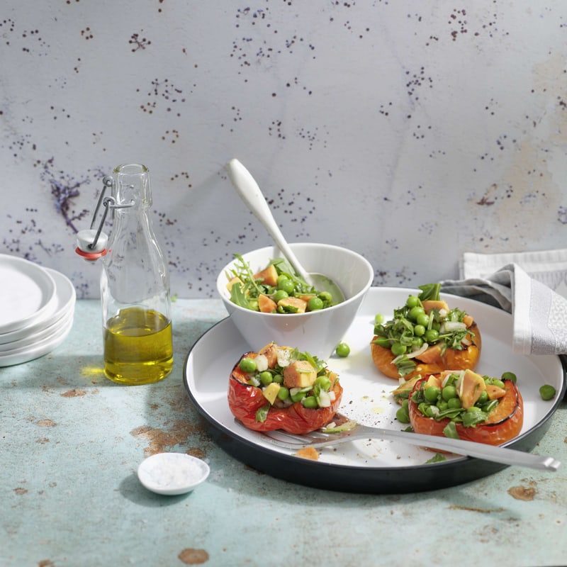 Poivrons farcis avec fromage à raclette | Recette