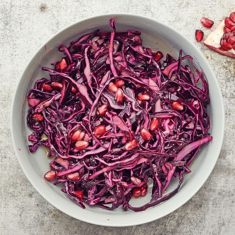 Salade de chou rouge aux lardons | Migusto